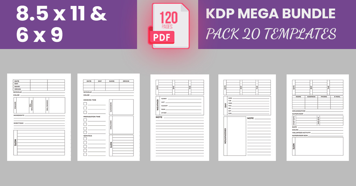 KDP Template Mega Bundle Bundle · Creative Fabrica