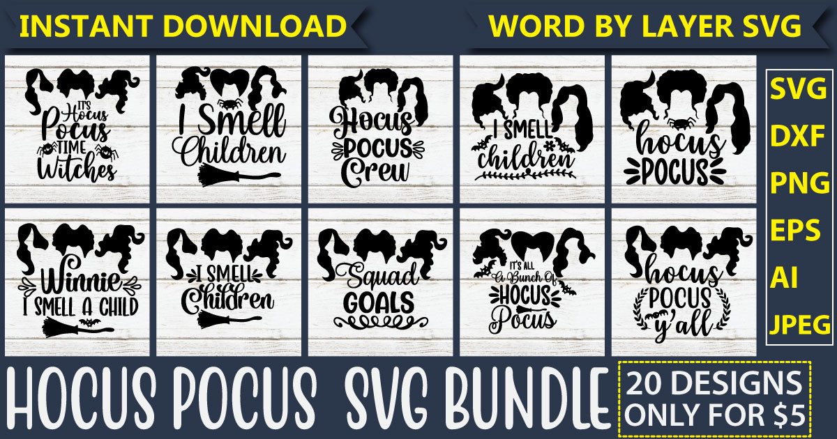 Hocus Pocus SVG Bundle Bundle · Creative Fabrica