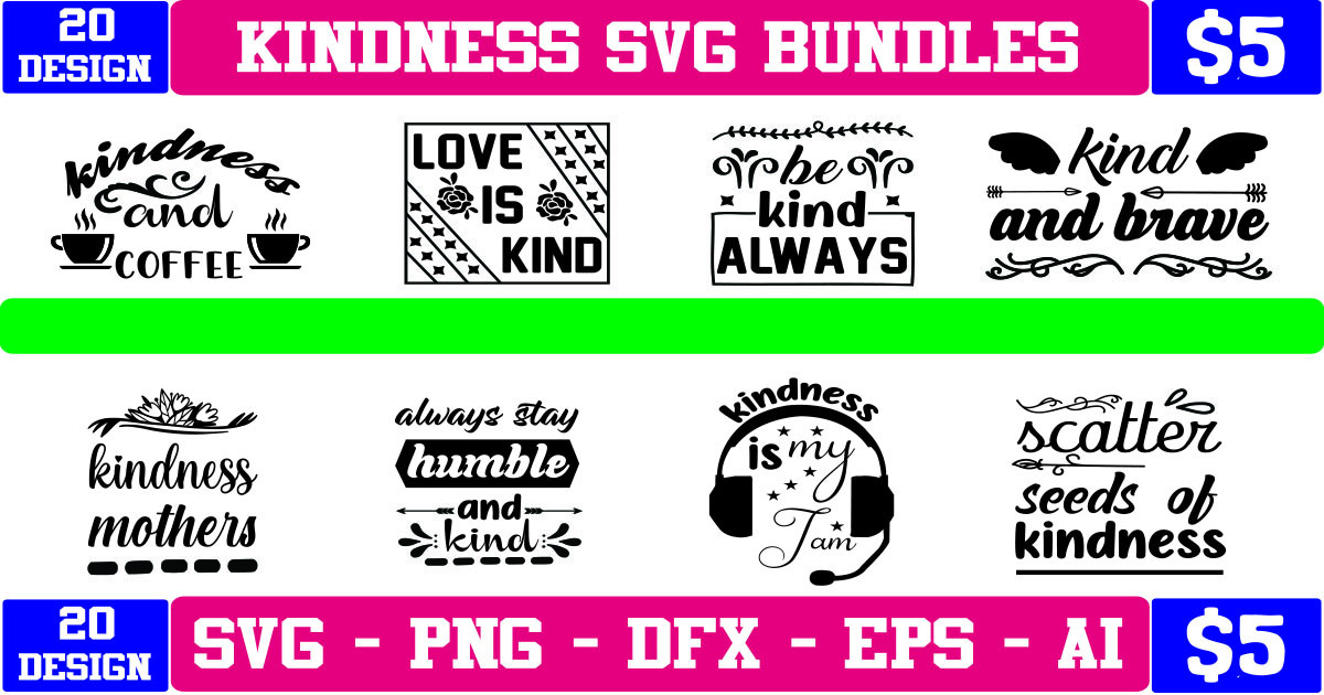 Kindness SVG Bundle Bundle · Creative Fabrica