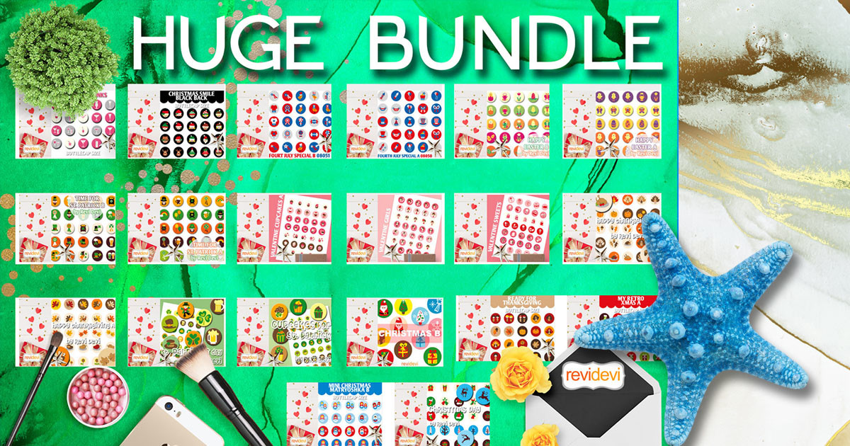 Printable Holidays Circle Graphic Bundle Bundle · Creative Fabrica