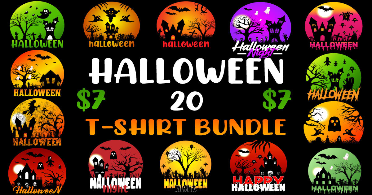 Halloween T-Shirt Bundle Bundle · Creative Fabrica