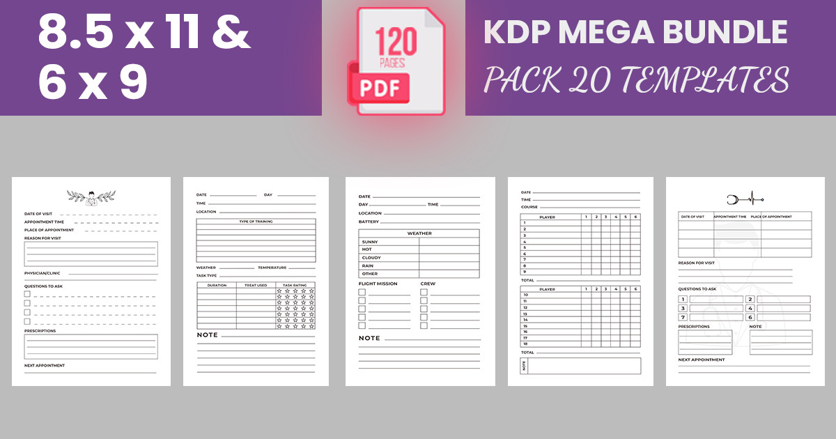 KDP Template Mega Bundle Bundle · Creative Fabrica
