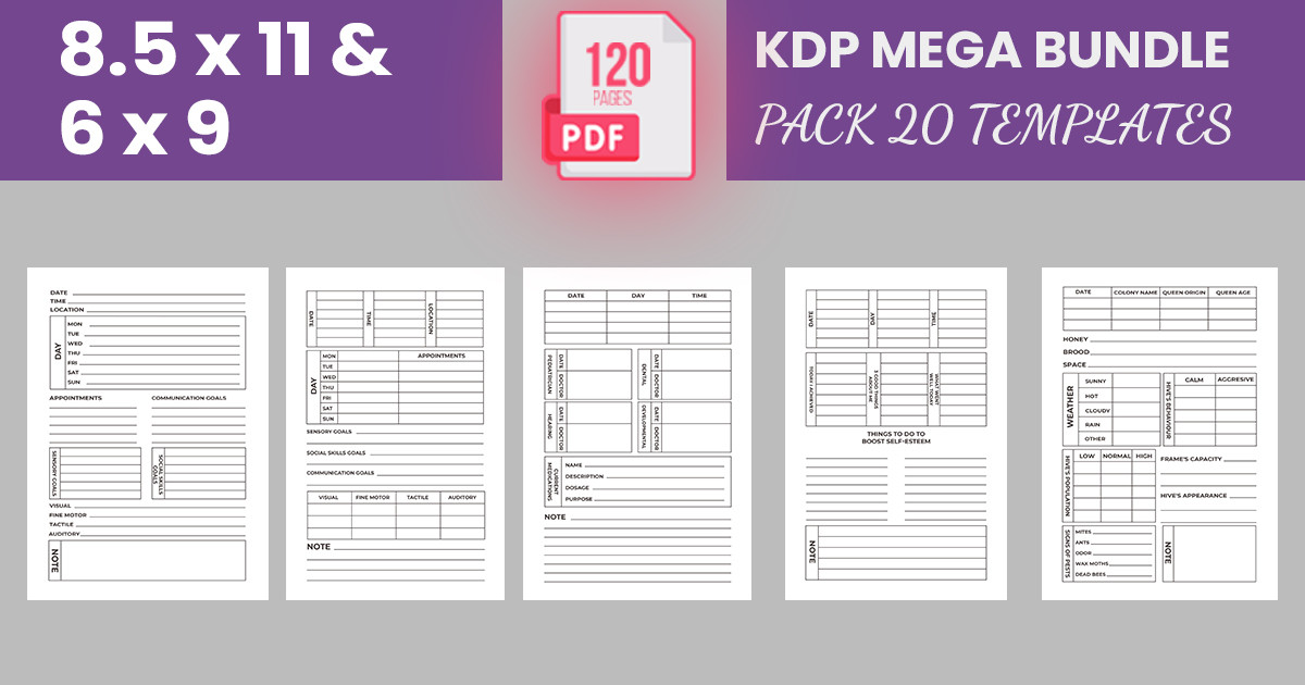 KDP Template Mega Bundle Bundle · Creative Fabrica