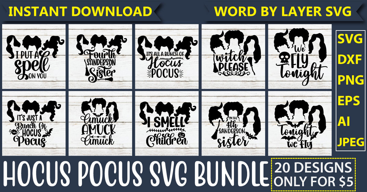 Hocus Pocus SVG Bundle Vol.2 Bundle · Creative Fabrica