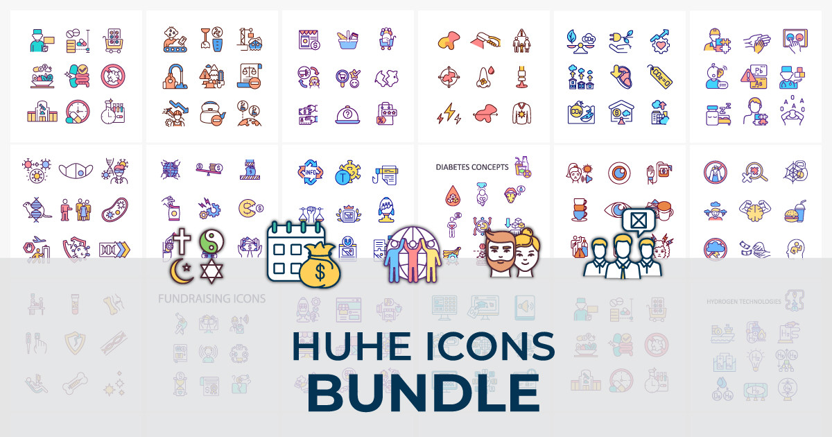Huge Icons Bundle Bundle · Creative Fabrica