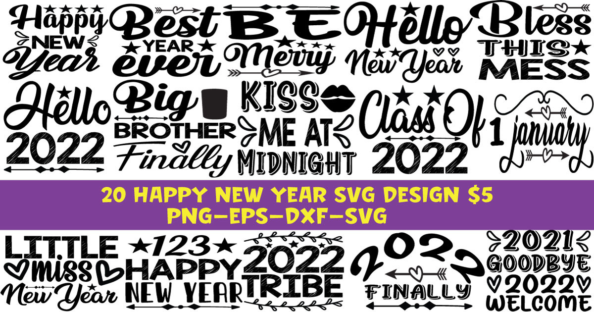 Happy New Year Bundle Bundle · Creative Fabrica