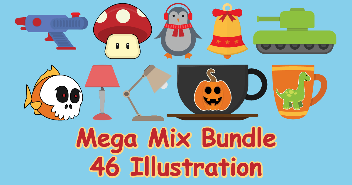 Mega Mix Illustration Bundle Bundle · Creative Fabrica