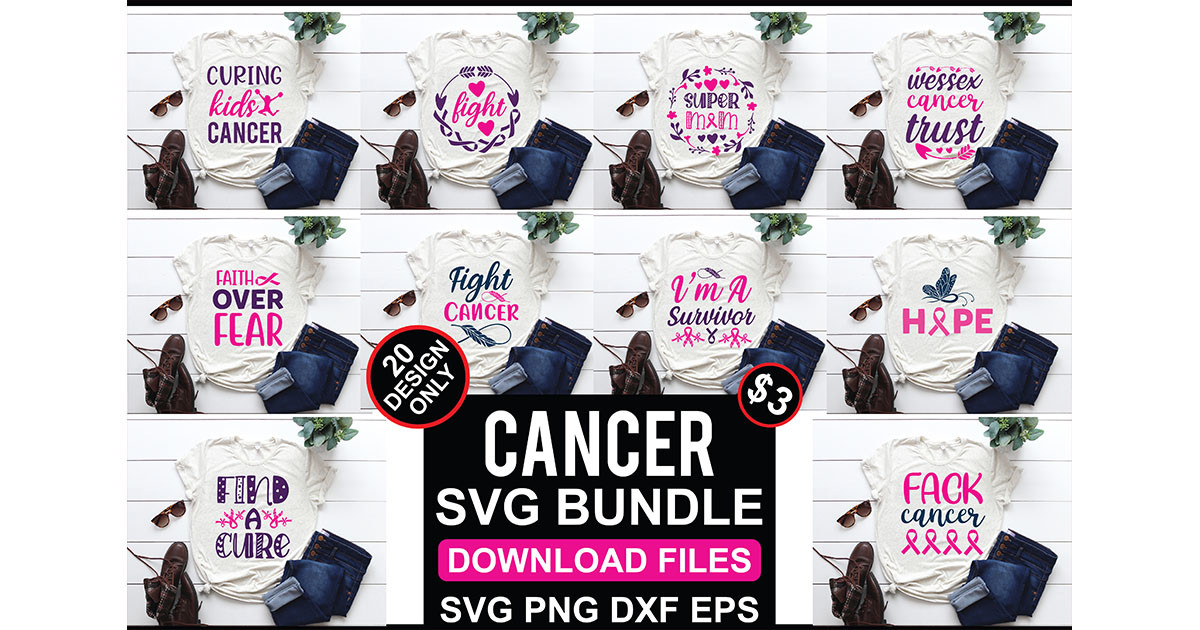 Cancer SVG Bundle Bundle · Creative Fabrica
