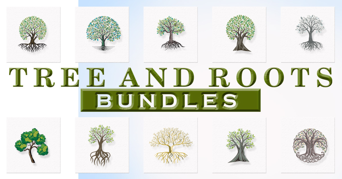 Tree and Roots Bundle Bundle · Creative Fabrica