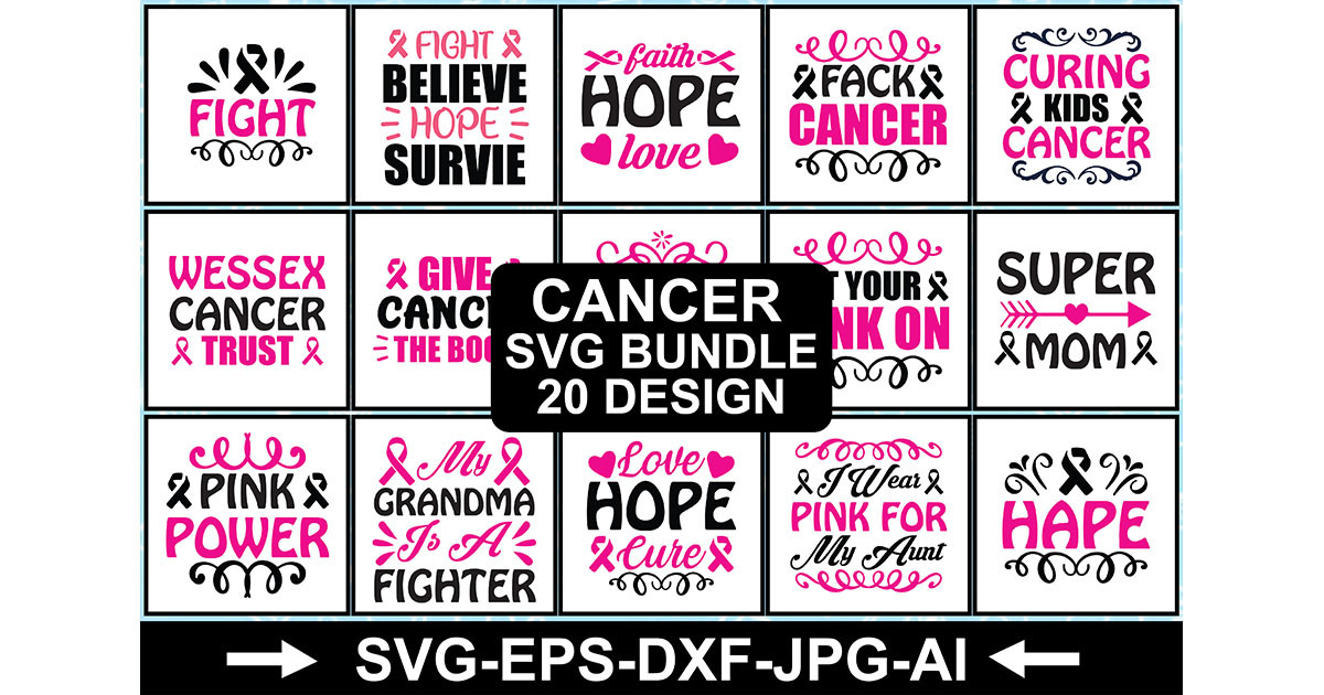 Cancer SVG Bundle Bundle · Creative Fabrica