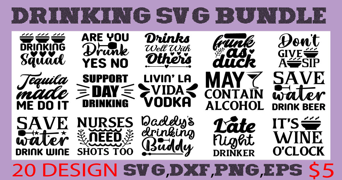 Drinking SVG Bundle Bundle · Creative Fabrica