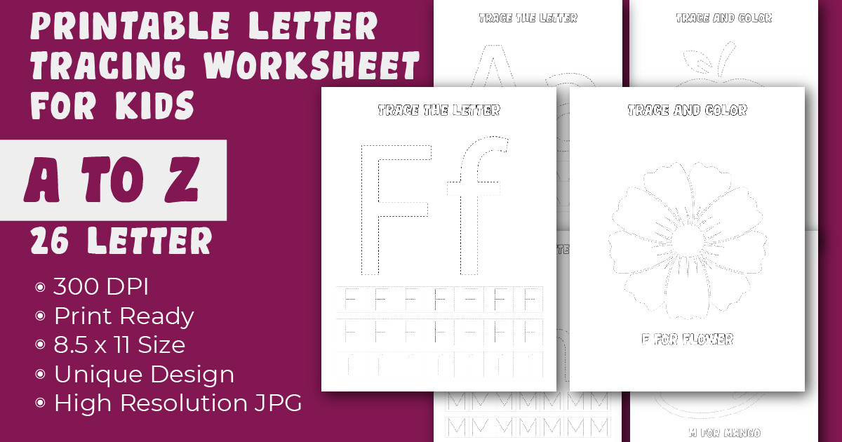 Letter Tracing and Coloring Workbook a-Z Bundle Bundle · Creative Fabrica