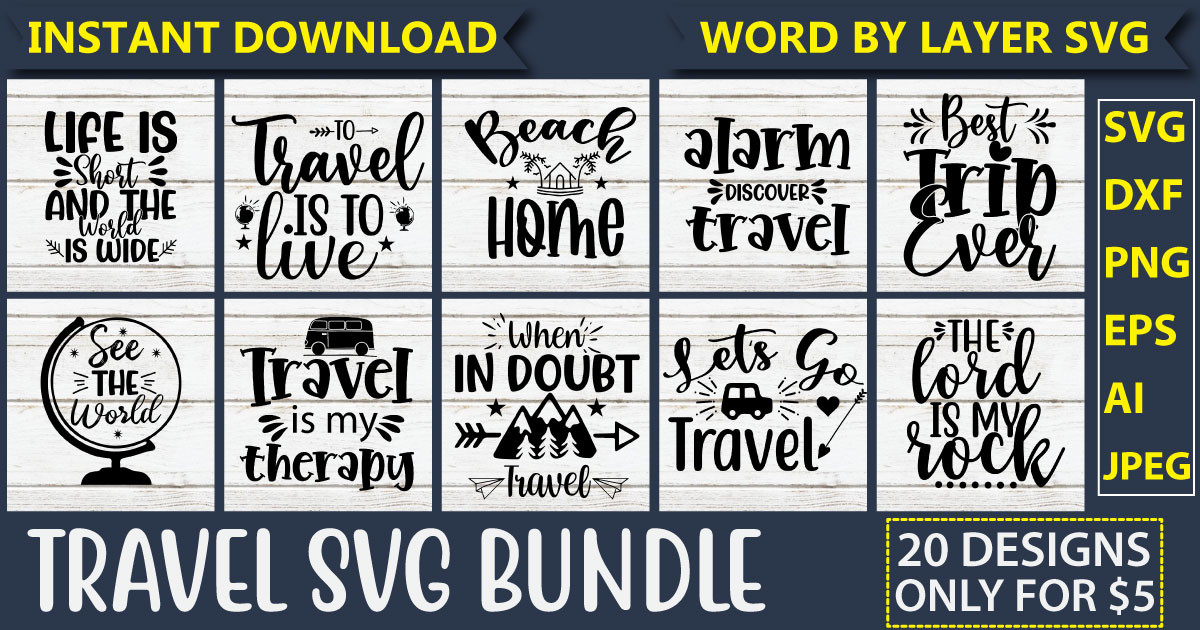Travel SVG Bundle Bundle · Creative Fabrica