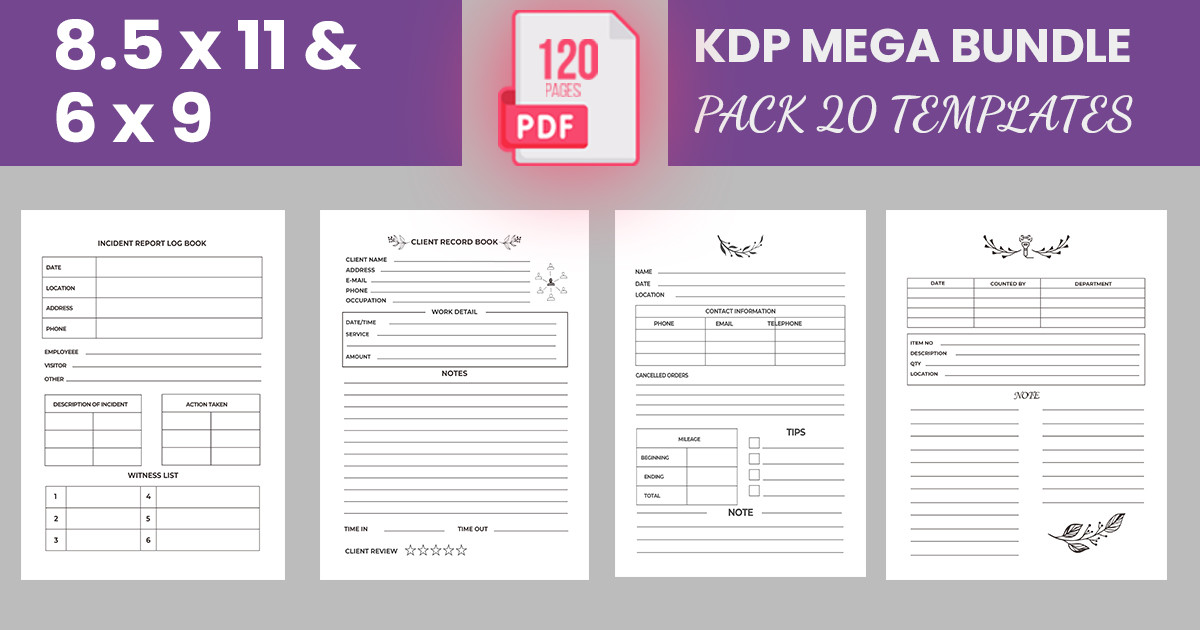 KDP Interior Template Bundle Bundle · Creative Fabrica