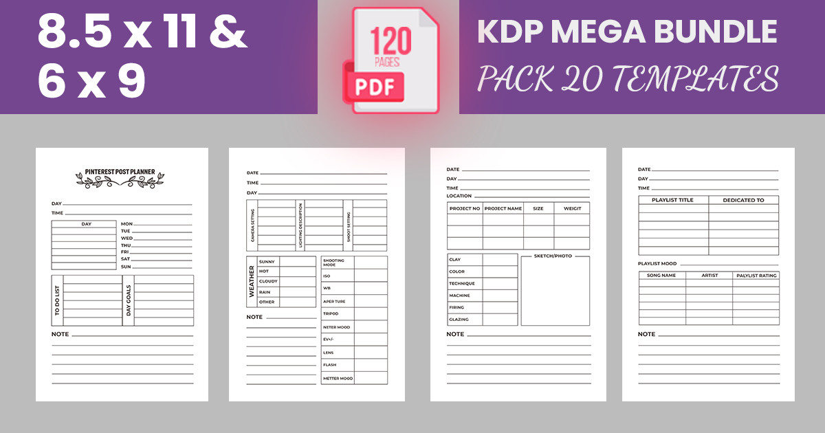 KDP Interior Template Bundle Bundle · Creative Fabrica