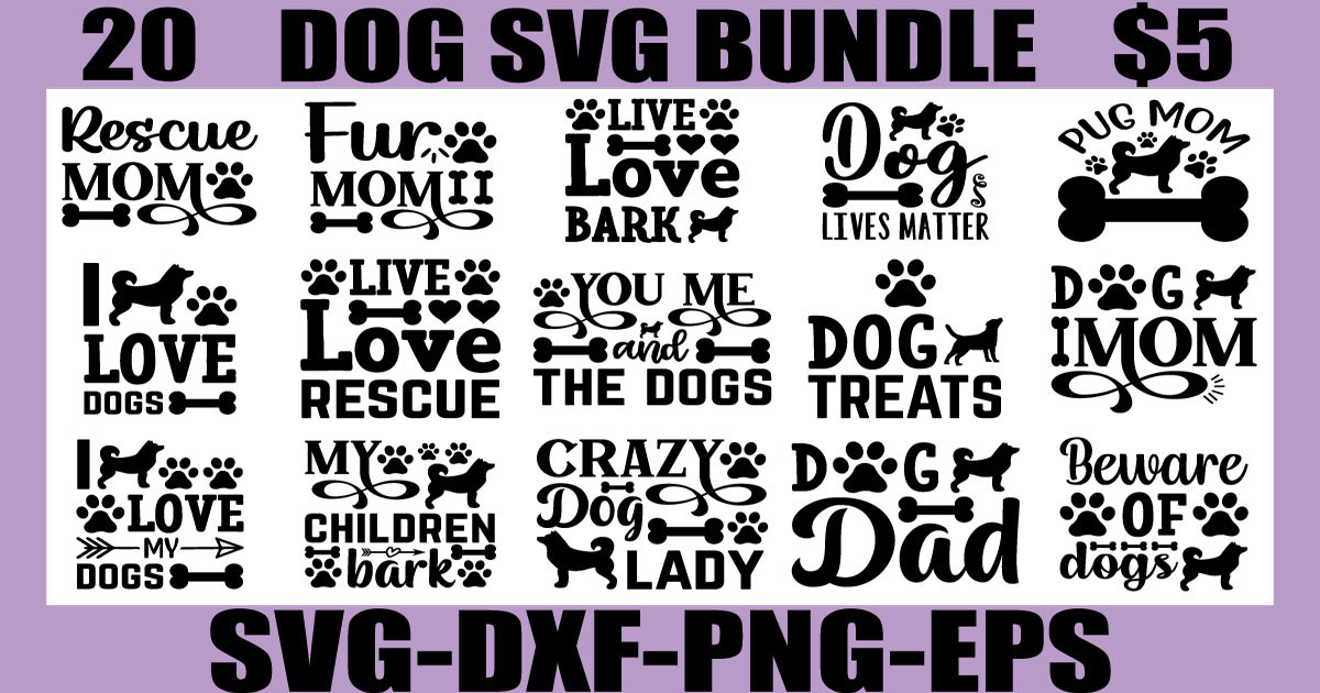 Dog SVG Bundle Bundle · Creative Fabrica