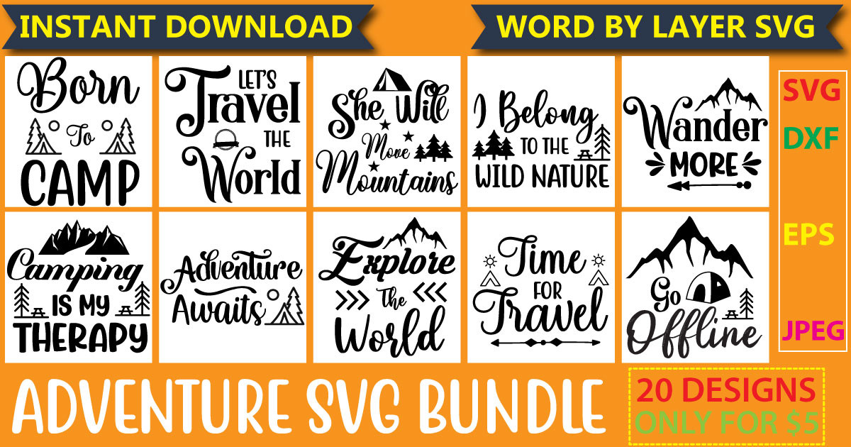 Adventure SVG Bundle Bundle · Creative Fabrica