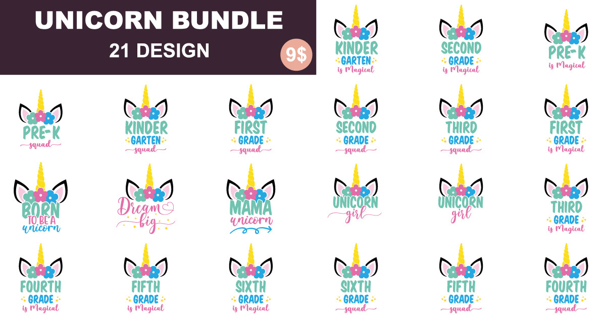 Unicorn Bundle Bundle · Creative Fabrica