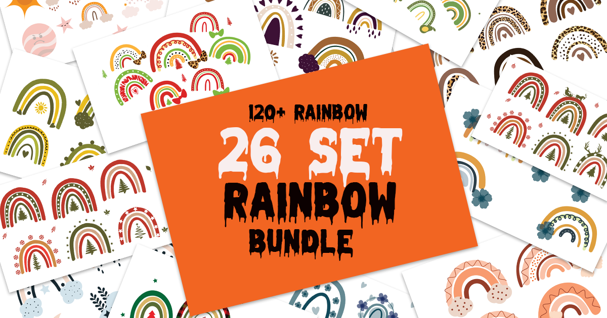 Rainbow Clipart Bundle Bundle · Creative Fabrica