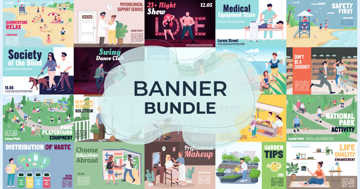 Banner Bundle Bundle · Creative Fabrica