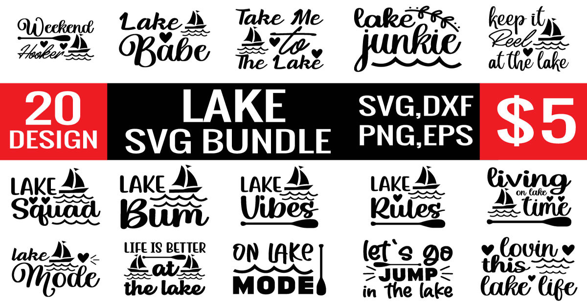 Lake SVG Bundle Bundle · Creative Fabrica