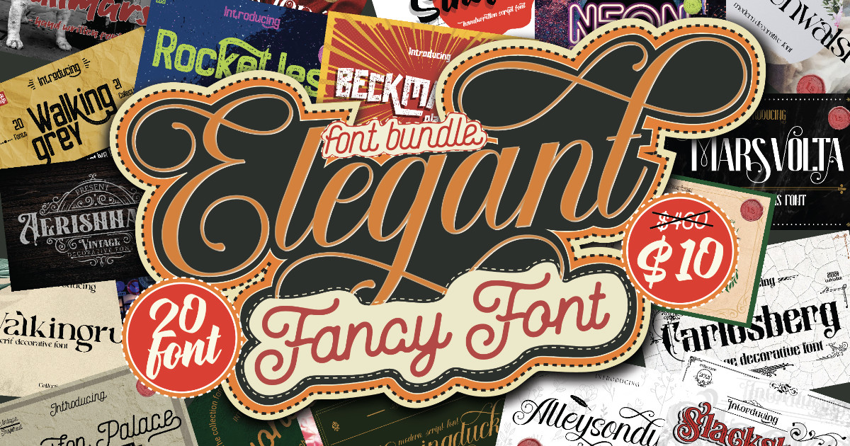 Elegant Fancy Font Bundle Bundle · Creative Fabrica