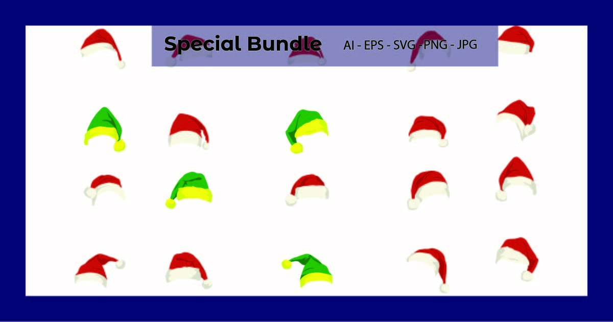Christmas Celebration Hat Illustration Bundle Bundle · Creative Fabrica