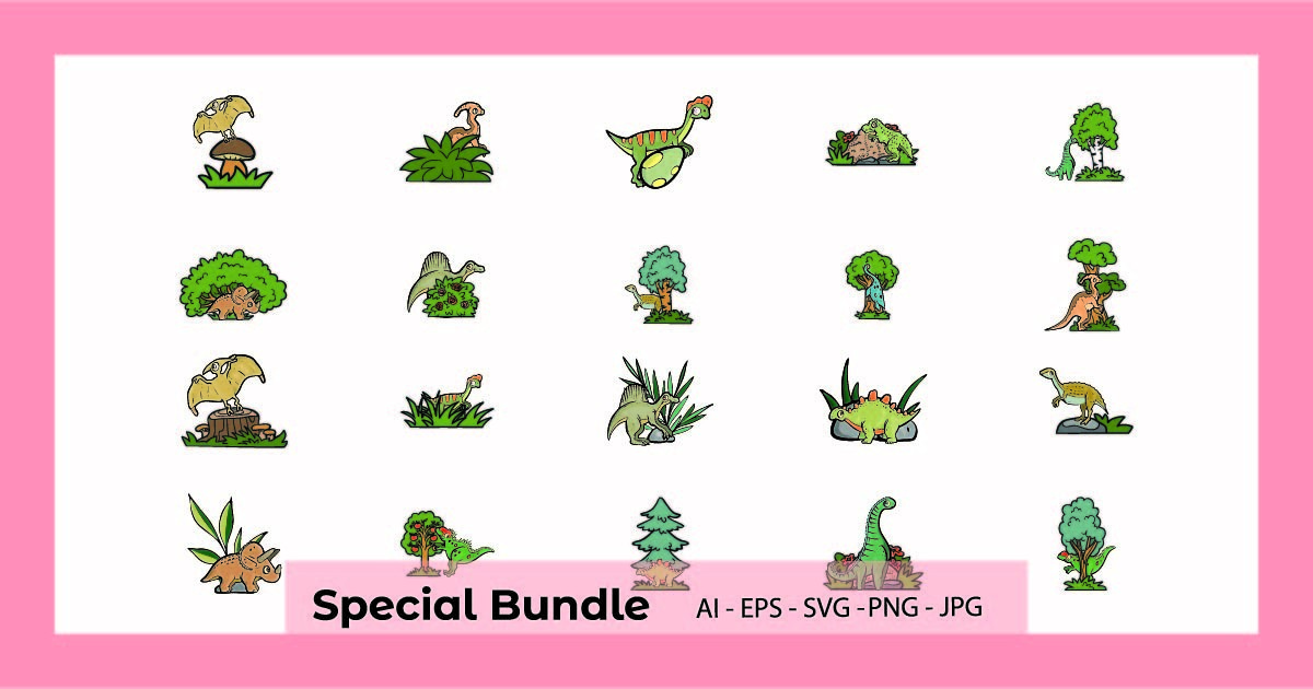 Dinosaur Bundle Bundle · Creative Fabrica