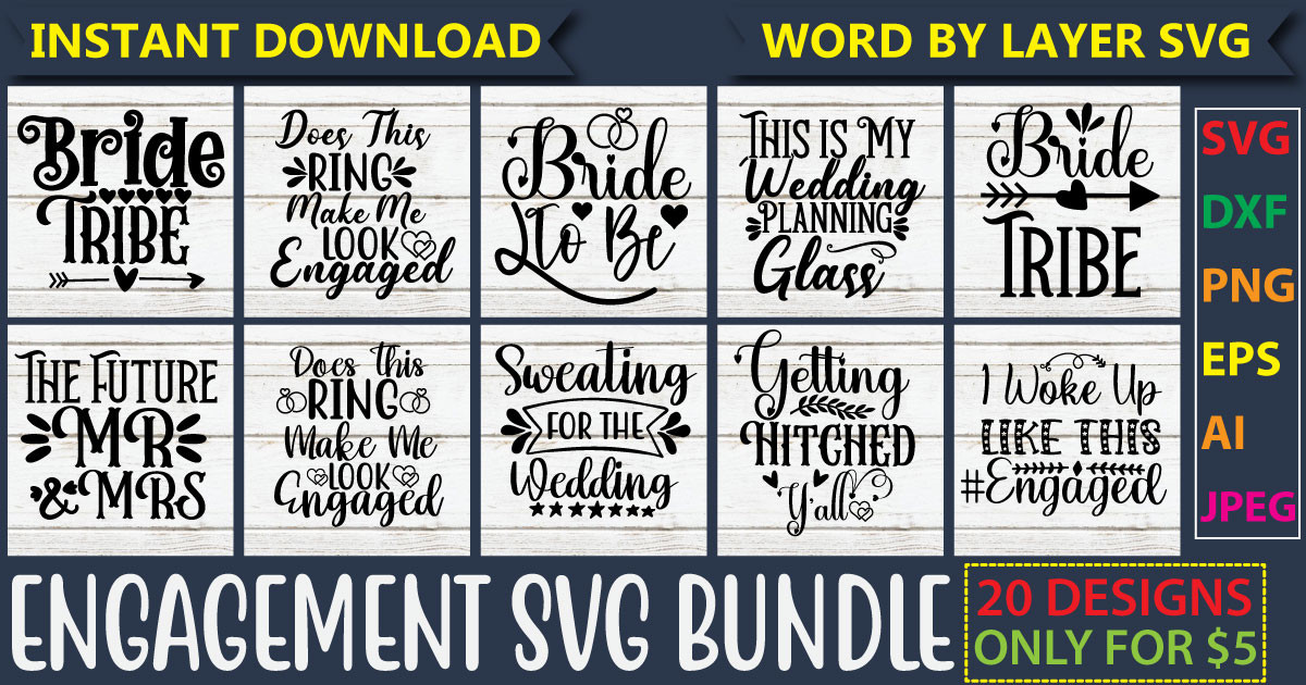 Engagement SVG Bundle Bundle · Creative Fabrica