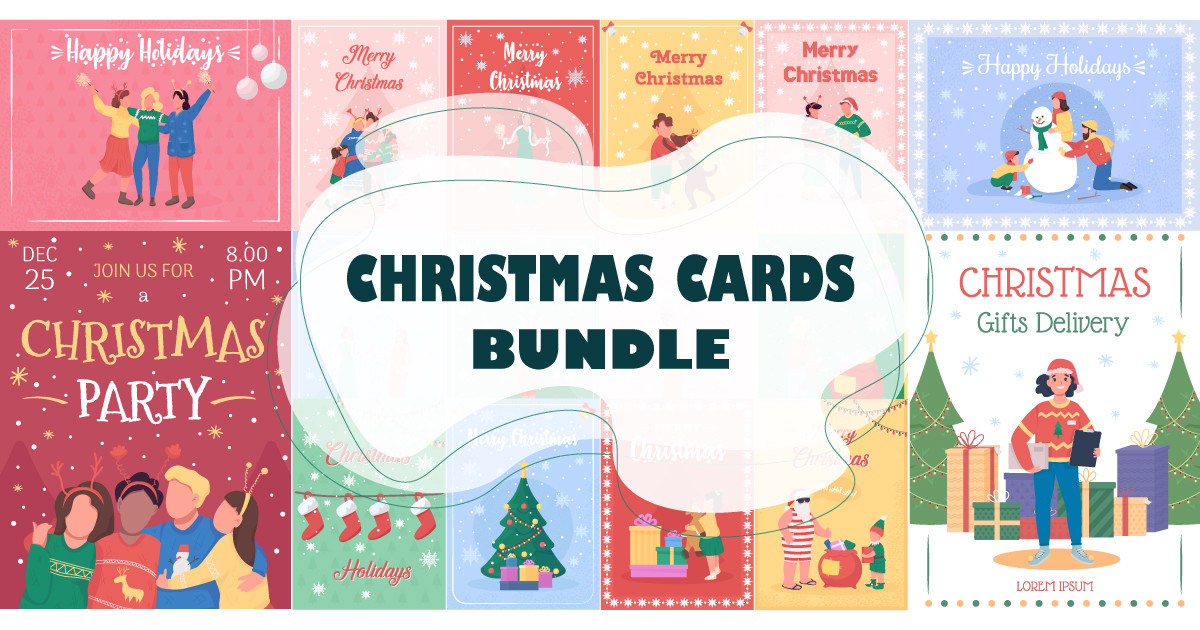 Christmas Cards Bundle Bundle · Creative Fabrica