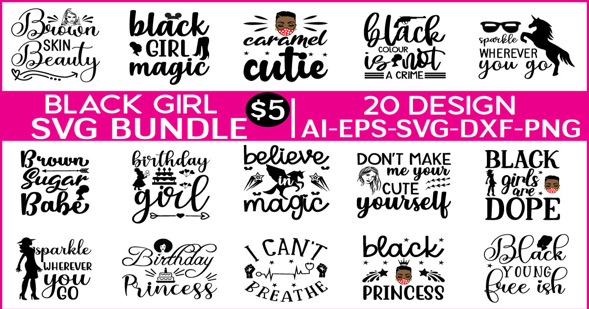 Black Girl SVG Bundle Bundle · Creative Fabrica