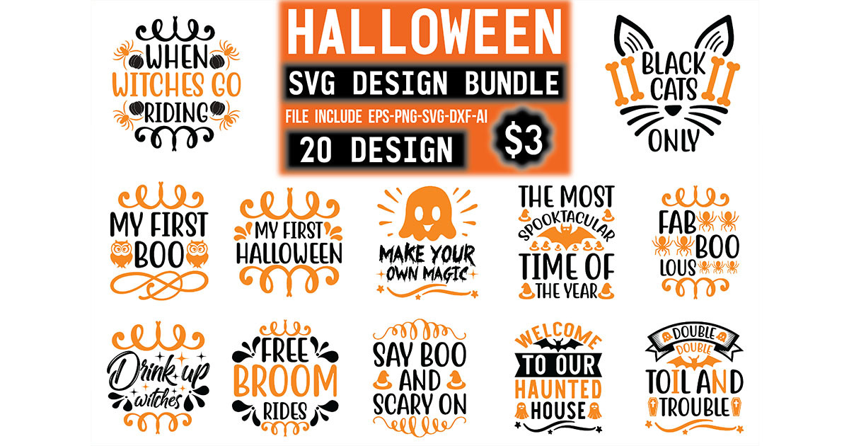 Halloween SVG Design Bundle Bundle · Creative Fabrica