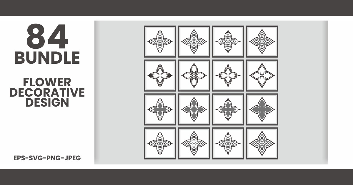 Flower Decorative Bundle Bundle · Creative Fabrica