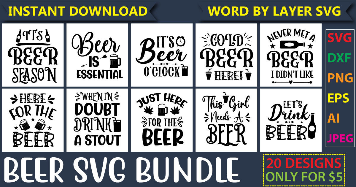 Beer SVG Bundle Bundle · Creative Fabrica