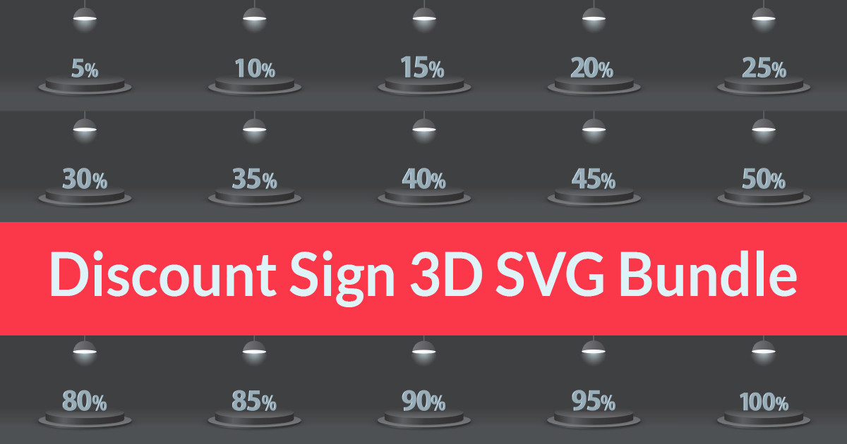 Discount Sign 3D SVG Bundle Bundle · Creative Fabrica