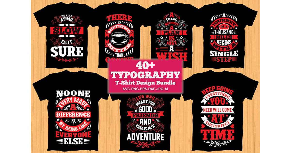 Typography T-Shirt Design Bundle Bundle · Creative Fabrica