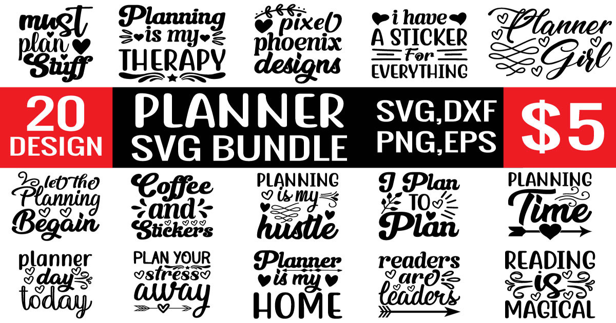 Planner SVG Bundle Bundle · Creative Fabrica