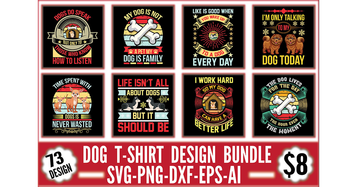 Dog T-Shirt Design Bundle Bundle · Creative Fabrica