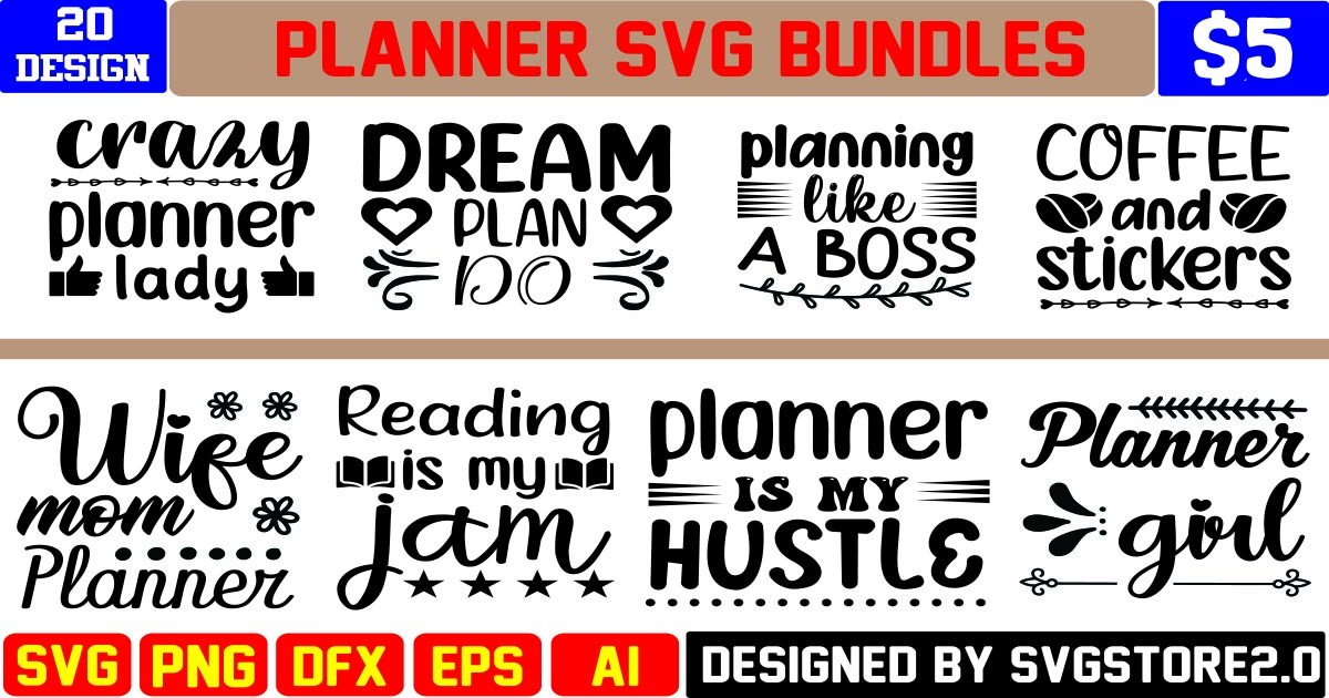 Planner SVG Bundle Vol.2 Bundle · Creative Fabrica