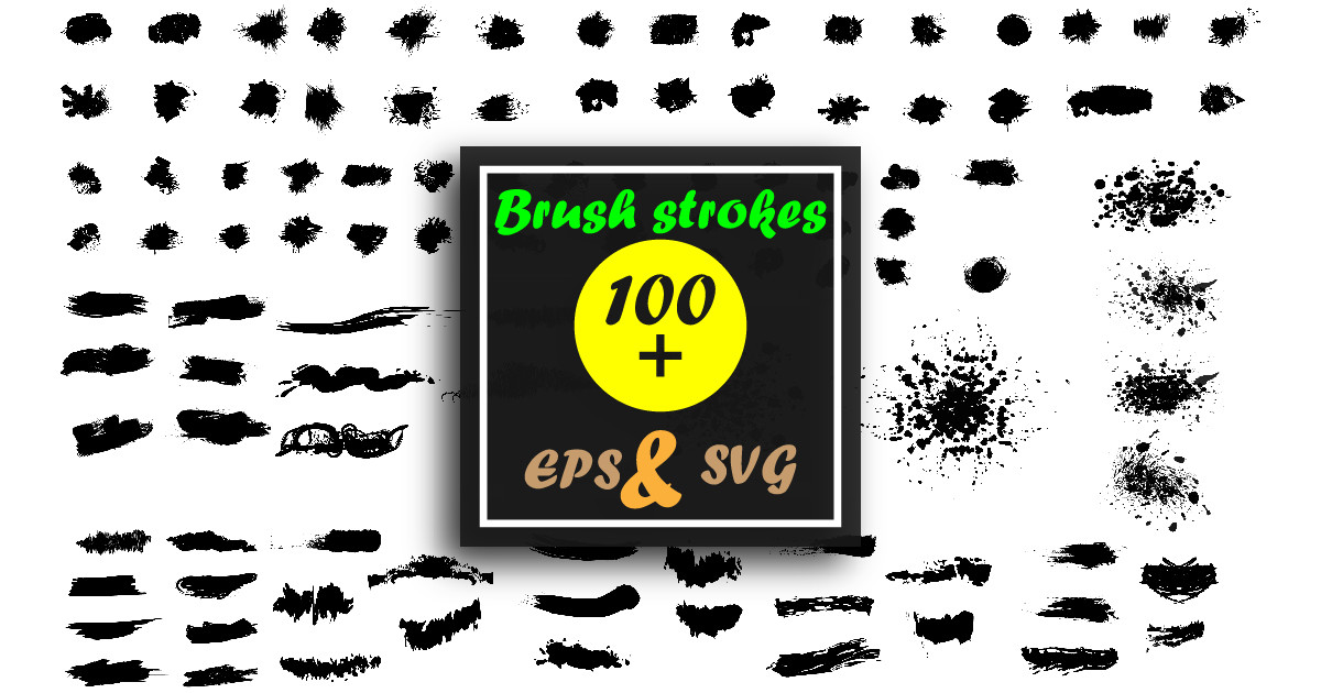 Mega Brush Stroke Bundle Bundle · Creative Fabrica