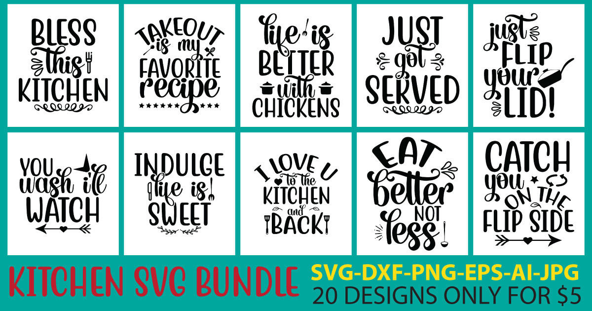 Kitchen SVG Bundle Bundle · Creative Fabrica