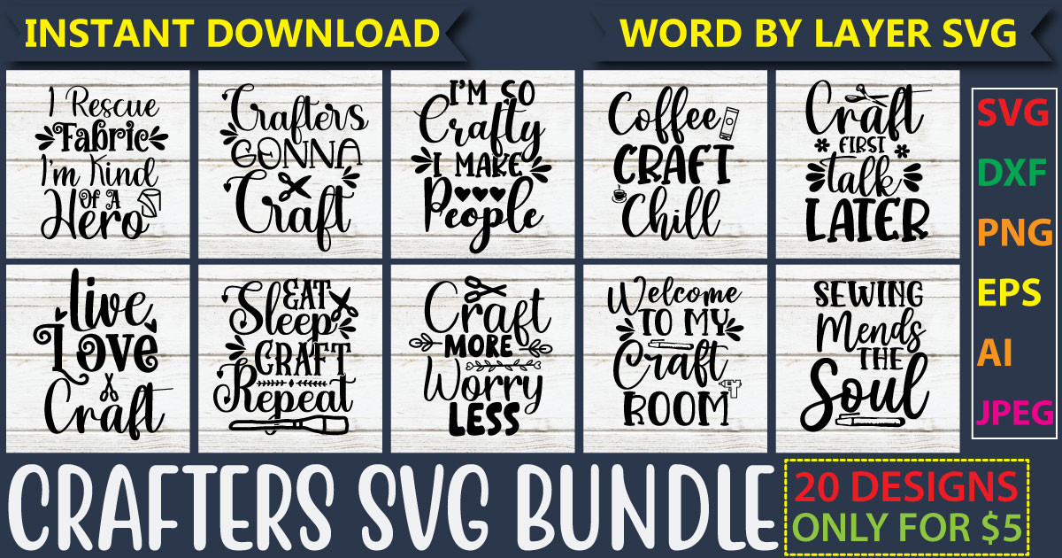 Crafters SVG Bundle Bundle · Creative Fabrica