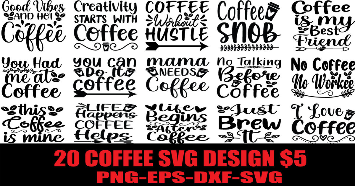 Coffee SVG Bundle Bundle · Creative Fabrica