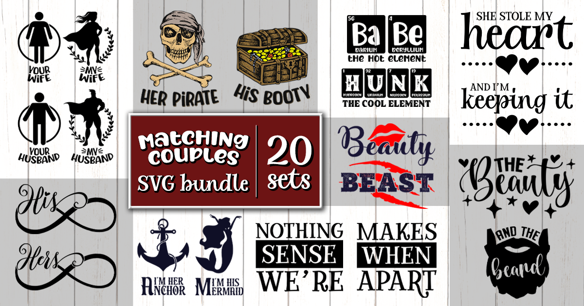 Matching Couples Outfit SVG Bundle Bundle · Creative Fabrica