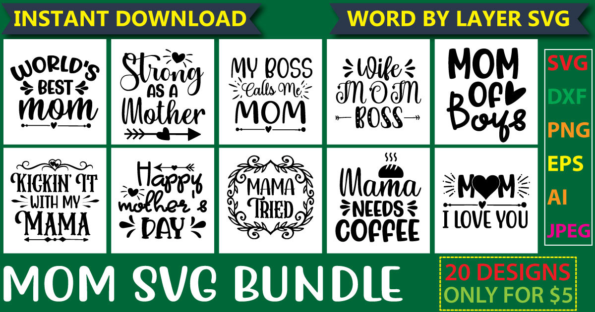 Mom SVG Bundle Bundle · Creative Fabrica