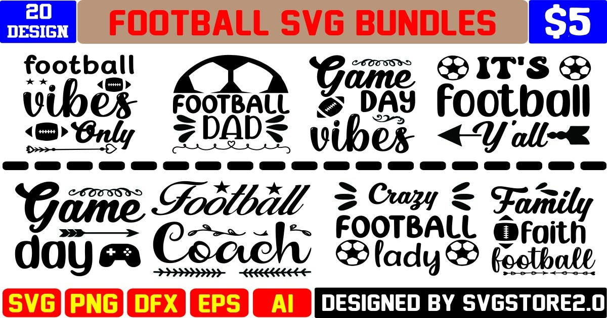 Football SVG Bundle Vol.3 Bundle · Creative Fabrica