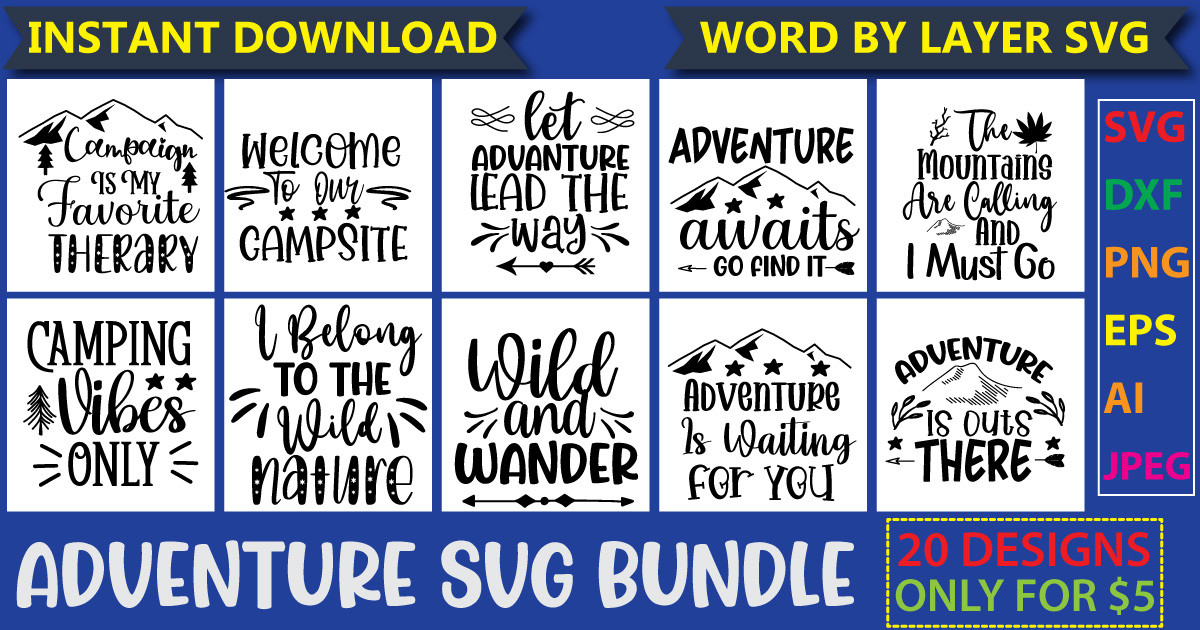 Adventure SVG Bundle Bundle · Creative Fabrica