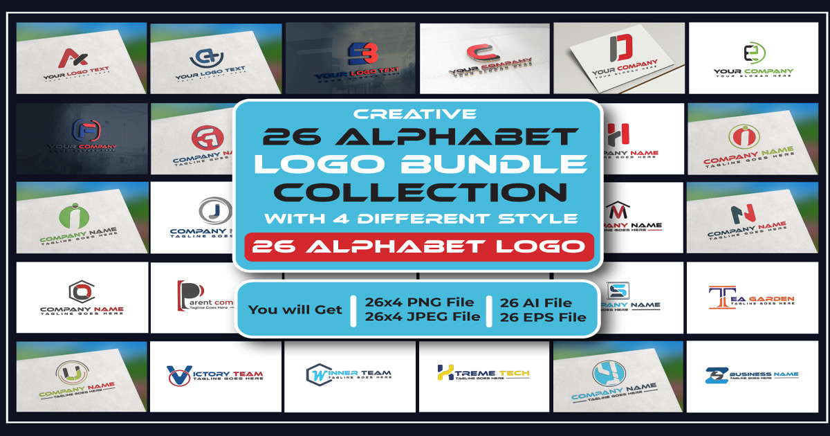 Creative Alphabet Logo Bundle Bundle · Creative Fabrica
