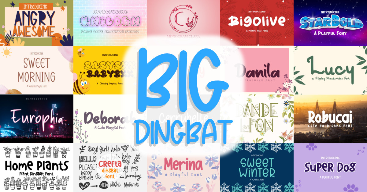 Dingbats & Fonts Bundle Bundle · Creative Fabrica