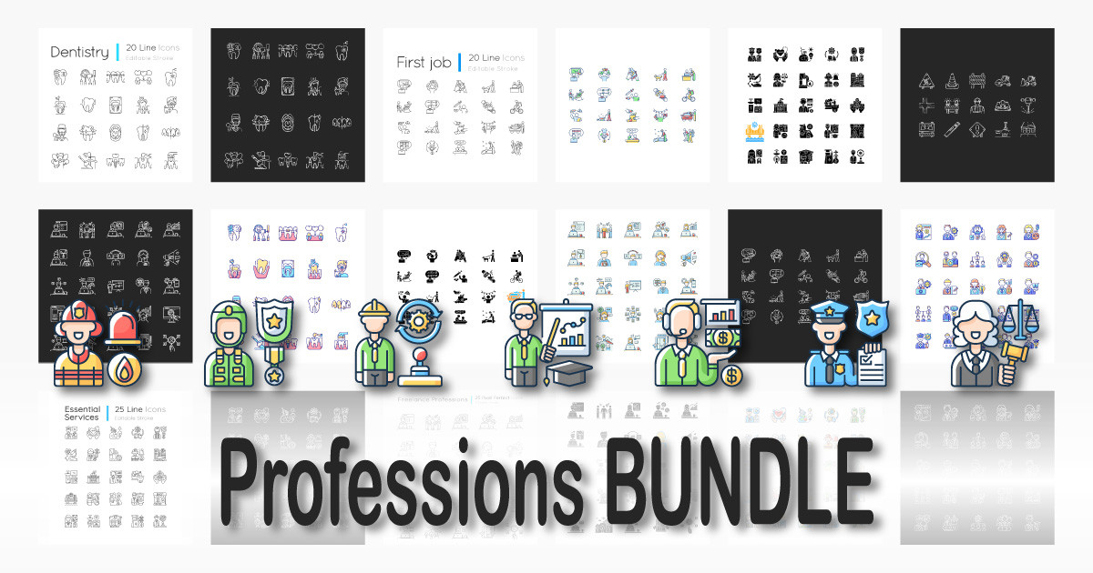 Professions Bundle Bundle · Creative Fabrica
